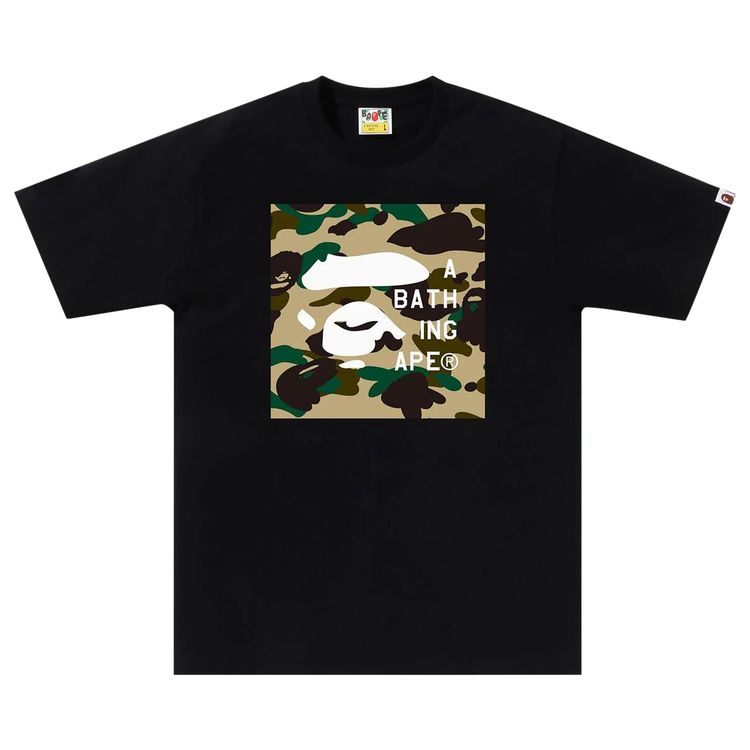 Buy BAPE 1st Camo Face Tag Logo Tee 'Black' - 1K30 110 012 BLACK | GOAT