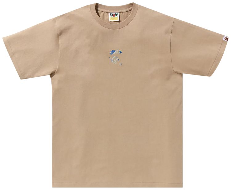 Buy BAPE Liquid Camo Small Ape Face Tee 'Beige' - 1K30 110 306 BEIGE | GOAT