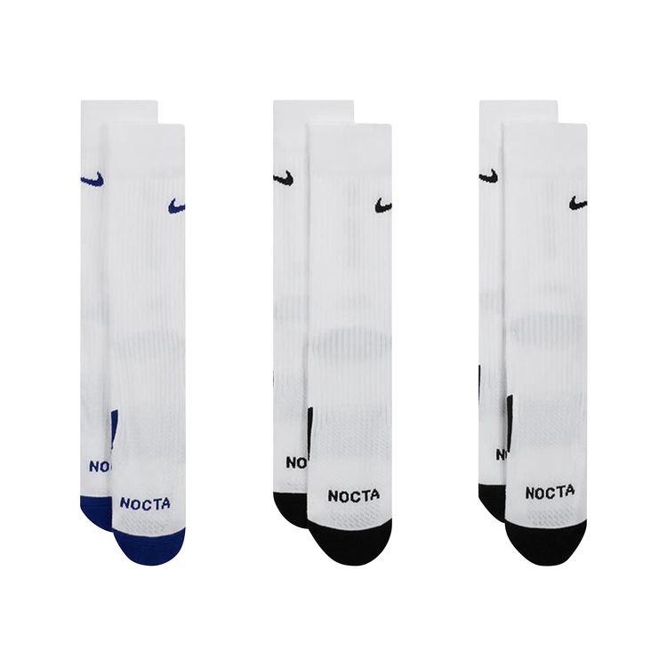 Buy Nike x NOCTA L’Art Crew Socks (3 Pack) 'White/Deep Royal Blue/White ...