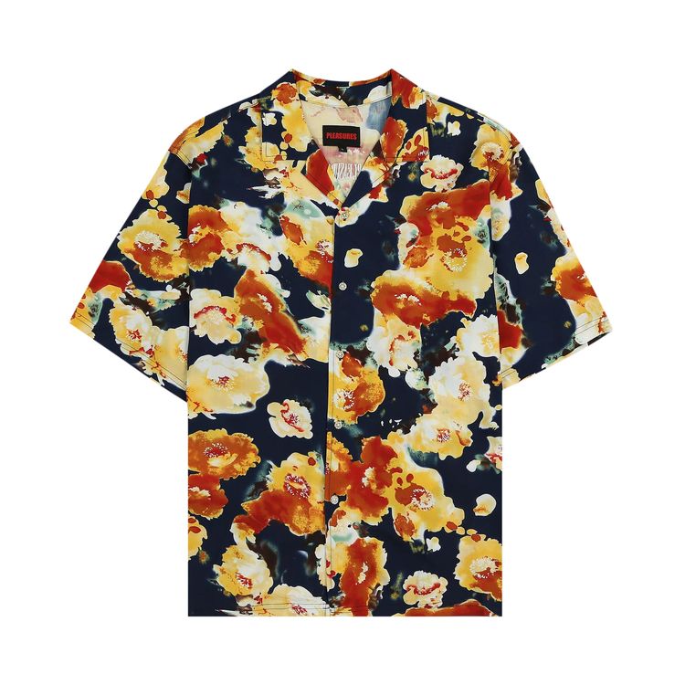 Buy Pleasures Portion Button Down Shirt 'Dark Navy' - P24SP03 DARK | GOAT