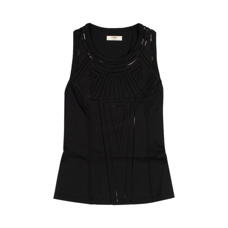 Buy Fendi Graphic Logo Tank Top 'Black' - FAF107 A7YZ FOGME | GOAT