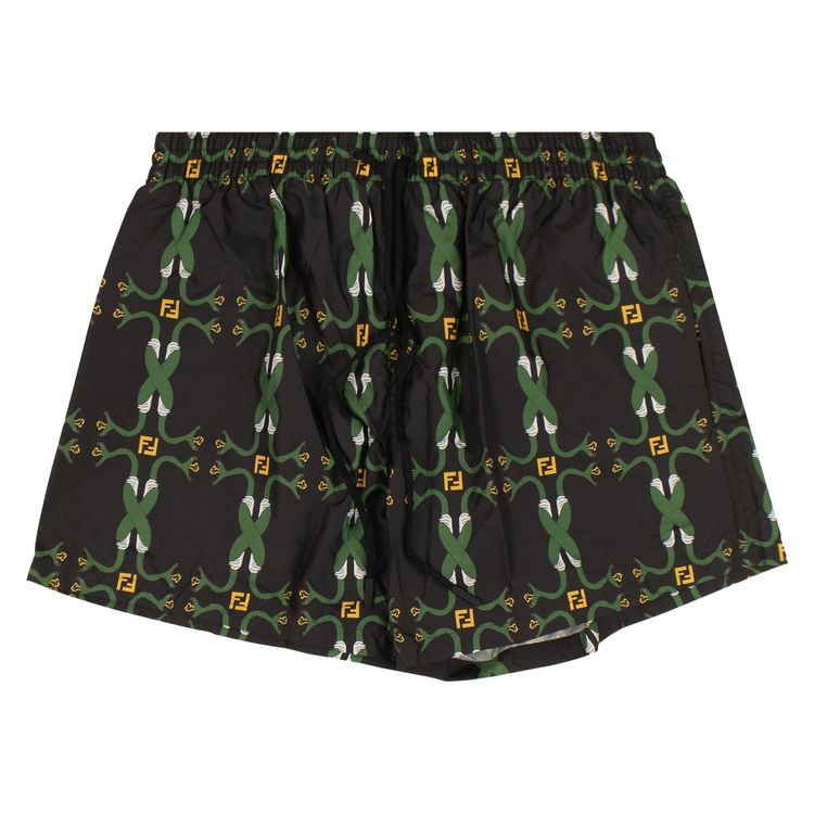 Buy Fendi Snakes Swim Trunks 'Black/Green' - FXB077 A78W FOGME | GOAT UK