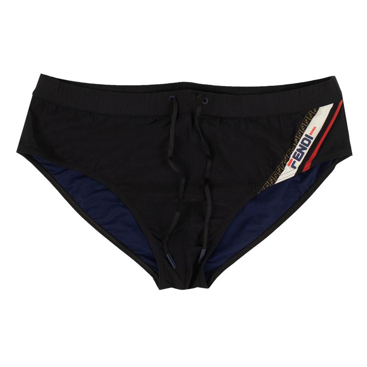 Buy Fendi Drawstring Swim Briefs 'Navy' - FXB082 A2W2 F0QG0 | GOAT
