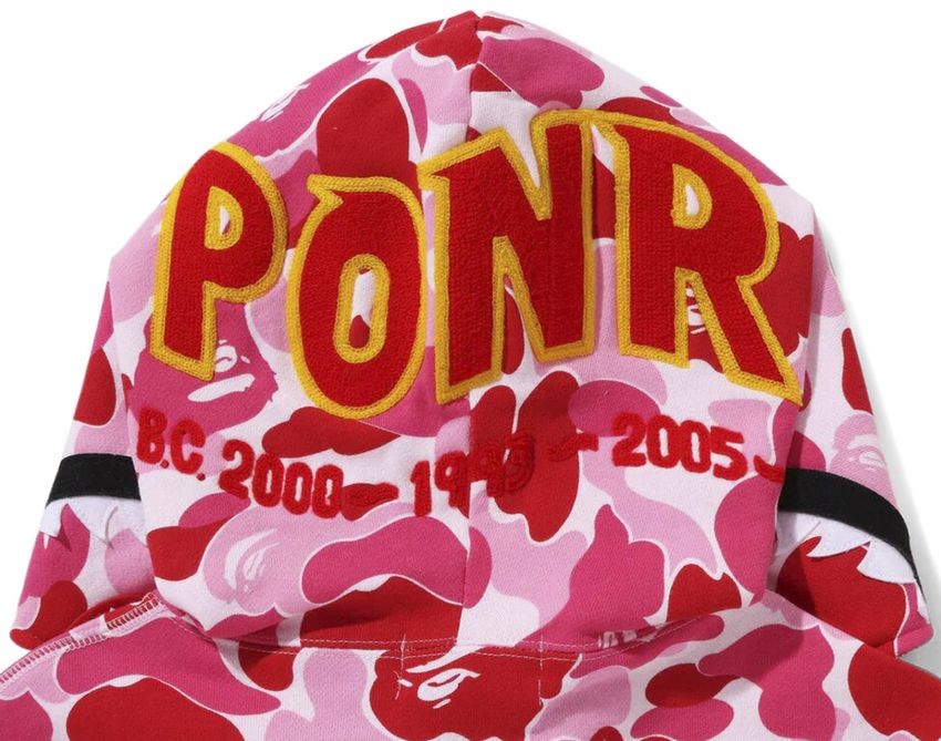 Buy BAPE ABC Camo Shark Full Zip Hoodie 'Pink' - 1K30 115 005 PINK | GOAT