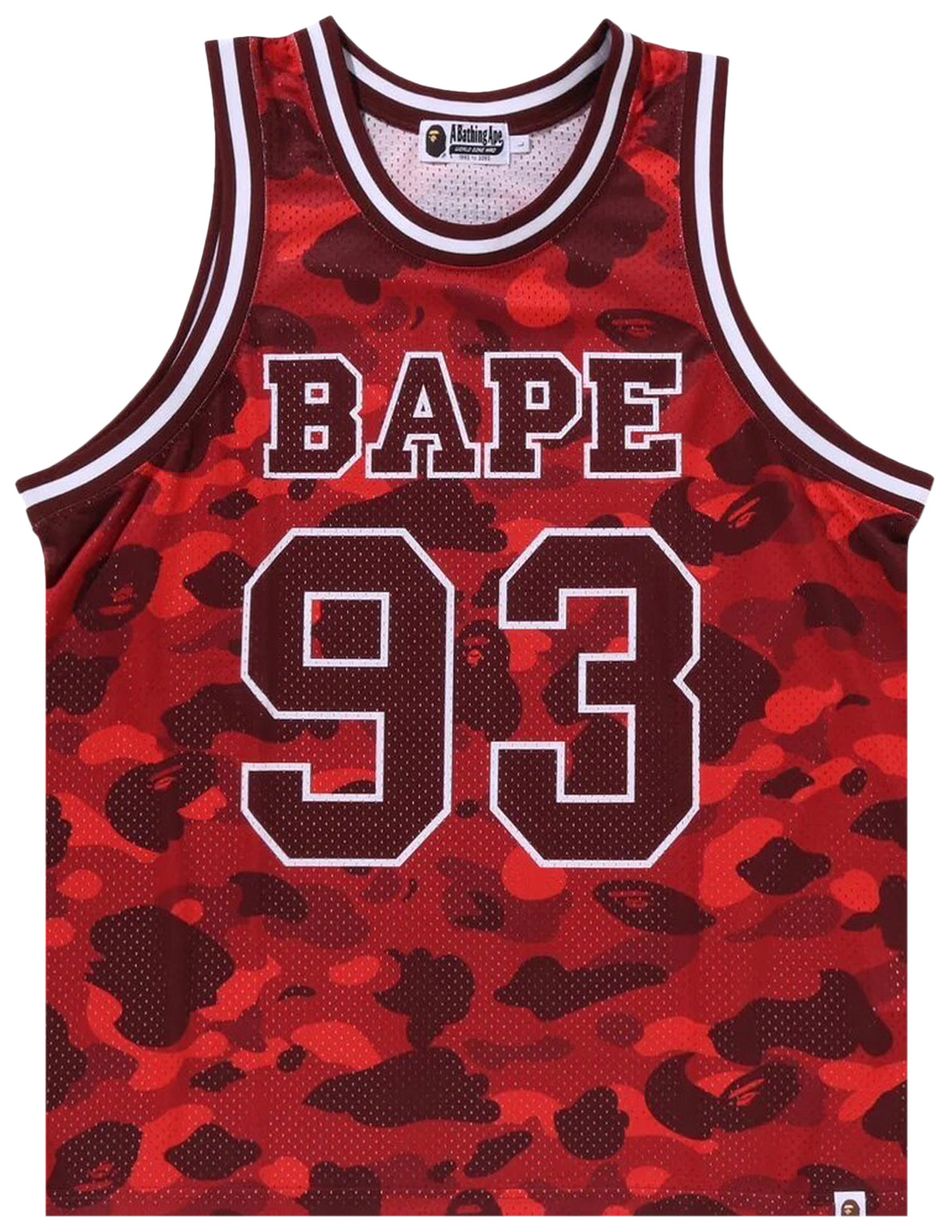 Buy BAPE Color Camo Basketball Tank Top 'Red' - 1K30 108 001 RED | GOAT