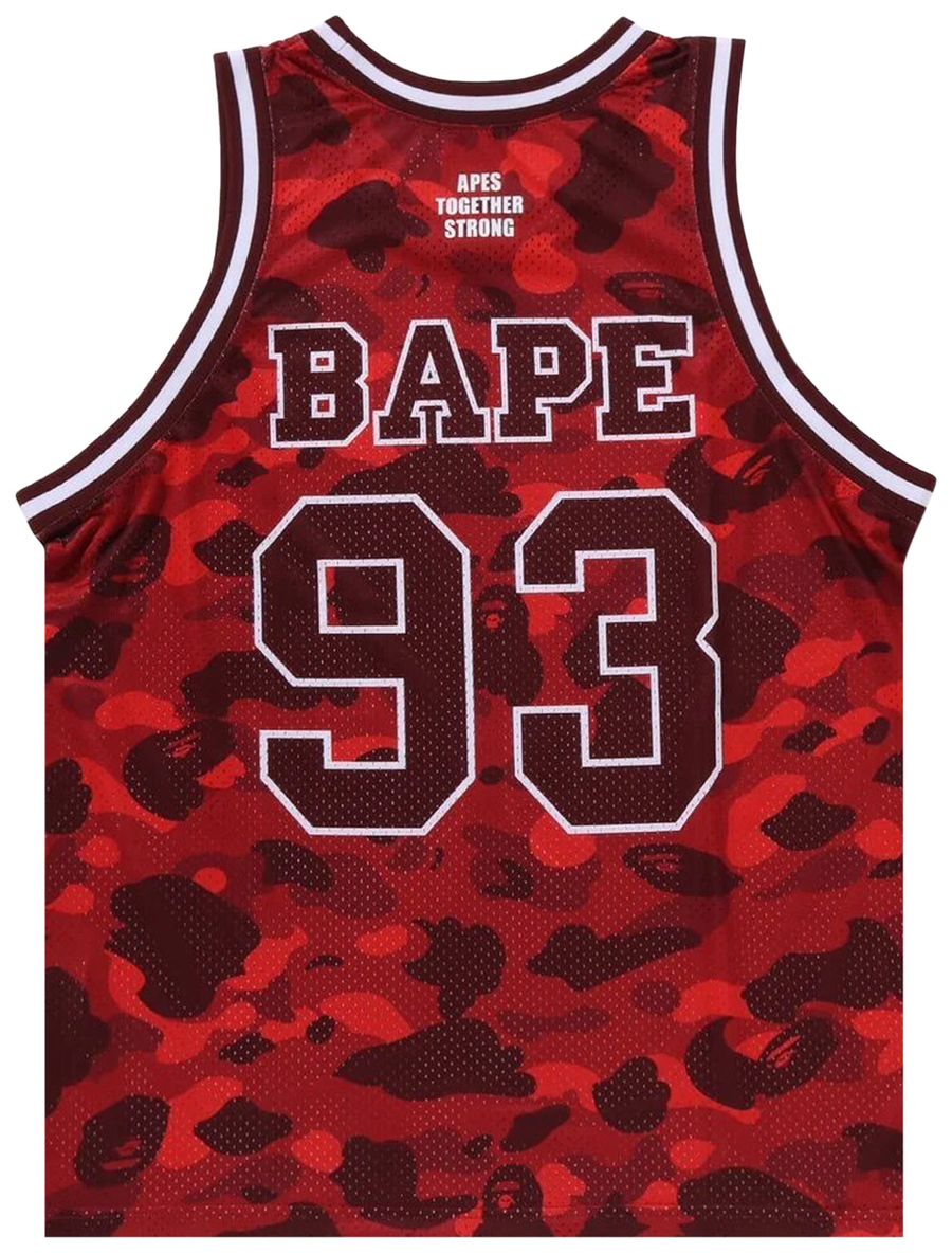 Buy BAPE Color Camo Basketball Tank Top 'Red' - 1K30 108 001 RED | GOAT