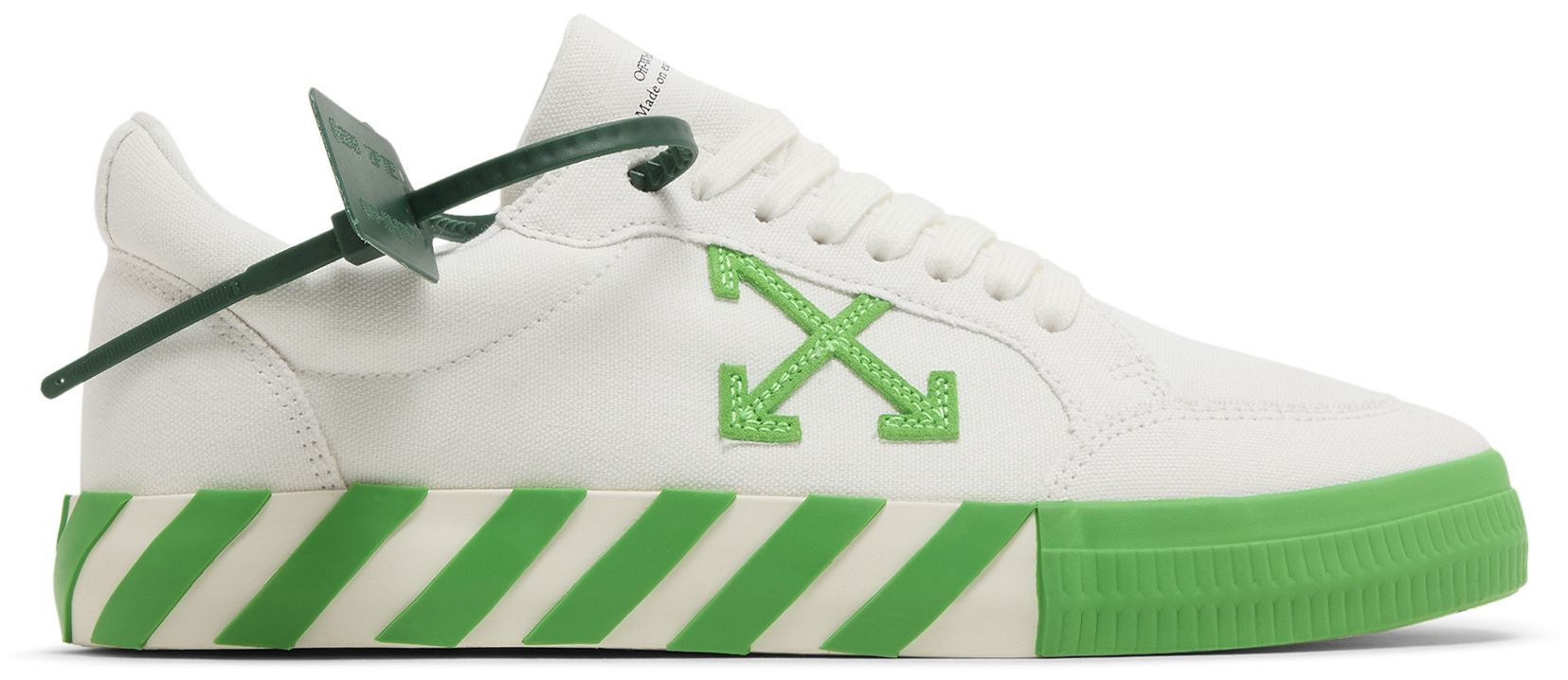 Buy Off-White Vulc Sneaker 'White Fluo Green' - OMIA085S22FAB001 0155 ...