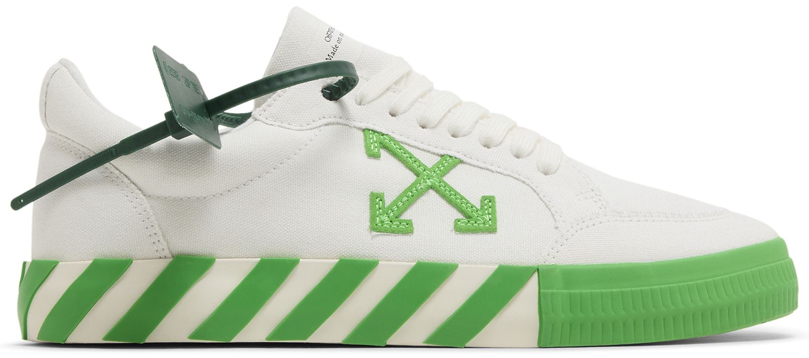 Buy Off-White Vulc Sneaker 'White Fluo Green' - OMIA085S22FAB001 0155 ...