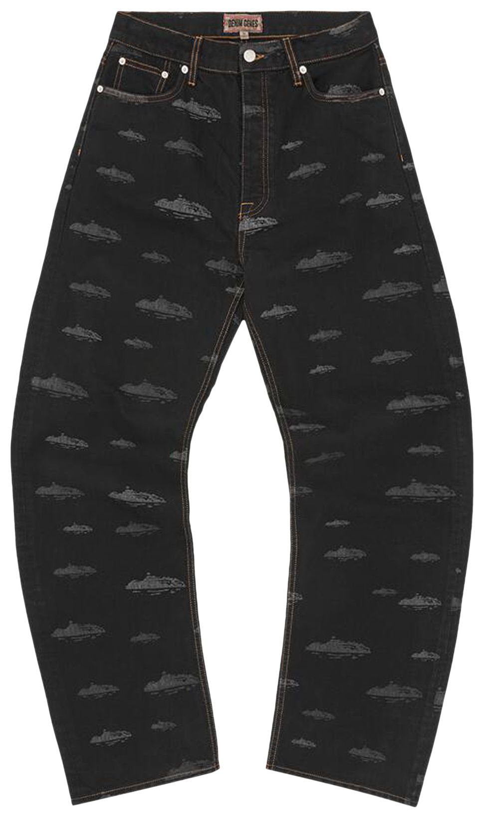 Buy Corteiz Alcatraz Pattern Denim Jeans 'Black' - 7892 1SS240201APDJ ...
