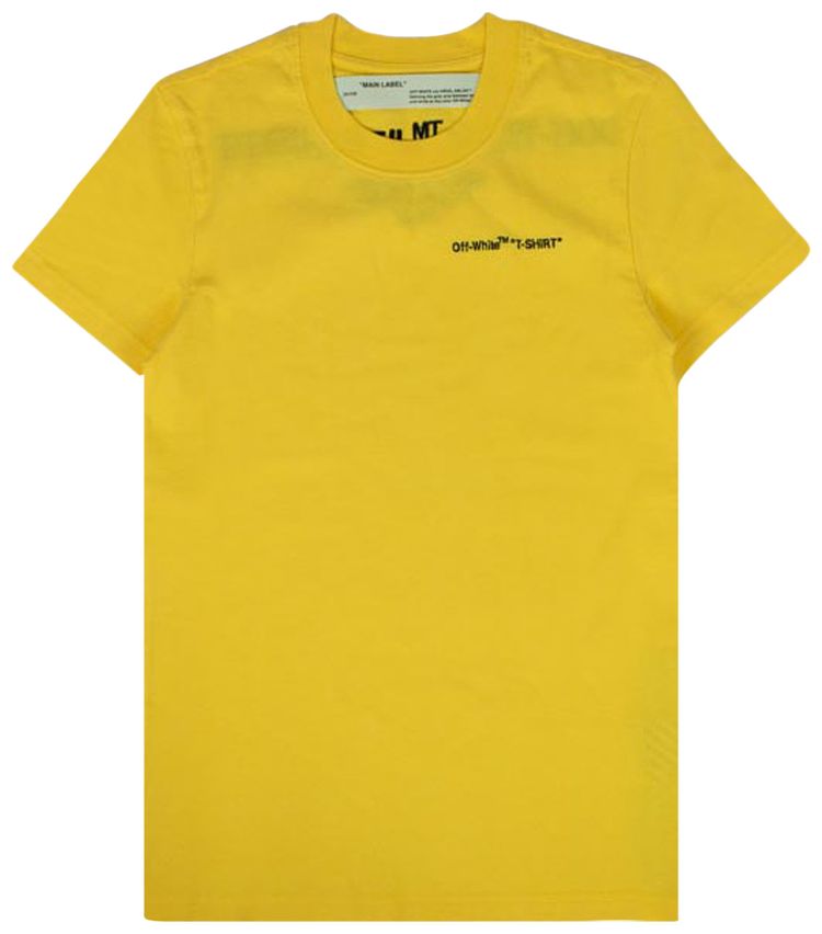 Buy Off-White Quotes T-Shirt 'Yellow' - OWAA049E18B070346010 | GOAT
