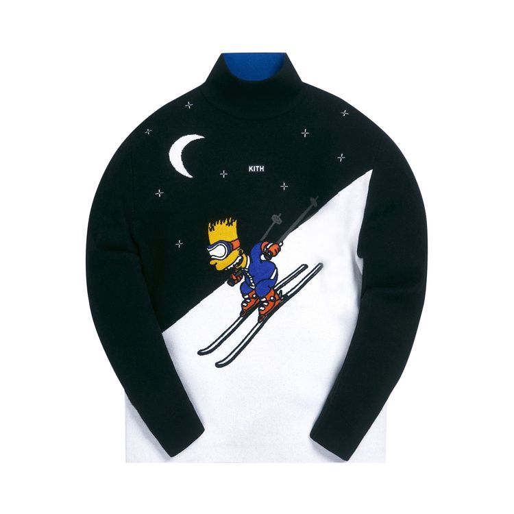 Buy Kith For The Simpsons Bart Turtleneck Ski Sweater 'Black/Multicolor ...