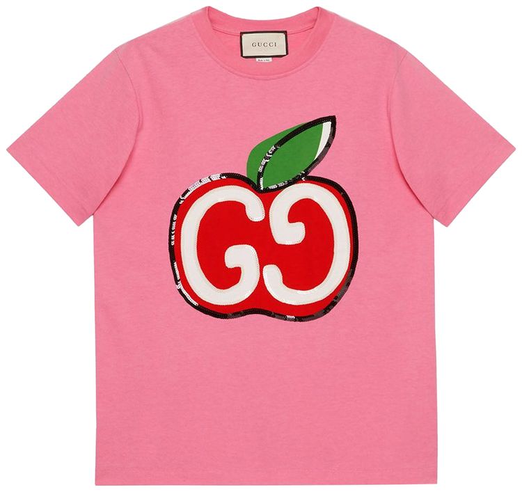 Buy Gucci Cherry Logo T-Shirt 'Pink' - 580762 XJB7U 5412 | GOAT