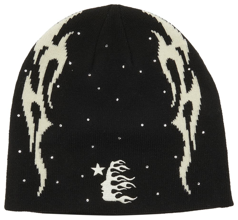 Buy Hellstar Flame Beanie 'Black' - HS SH 0743 BLAC | GOAT