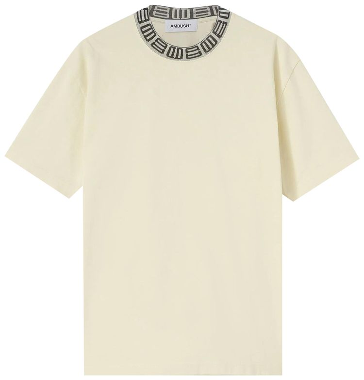 Buy Ambush Monogram Rib Collar T-Shirt 'Ivory' - BMAA012S22JER0010101 ...