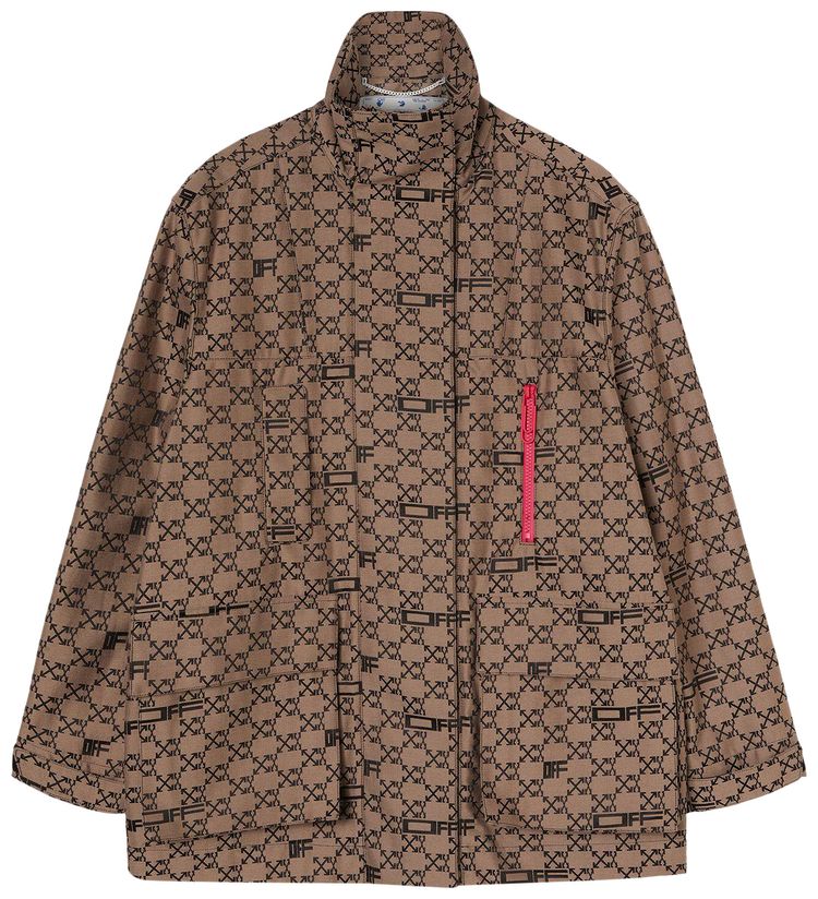 Buy Off-White Monogram Track Coat 'Brown/Black' - OWEA262S22FAB0016010 ...