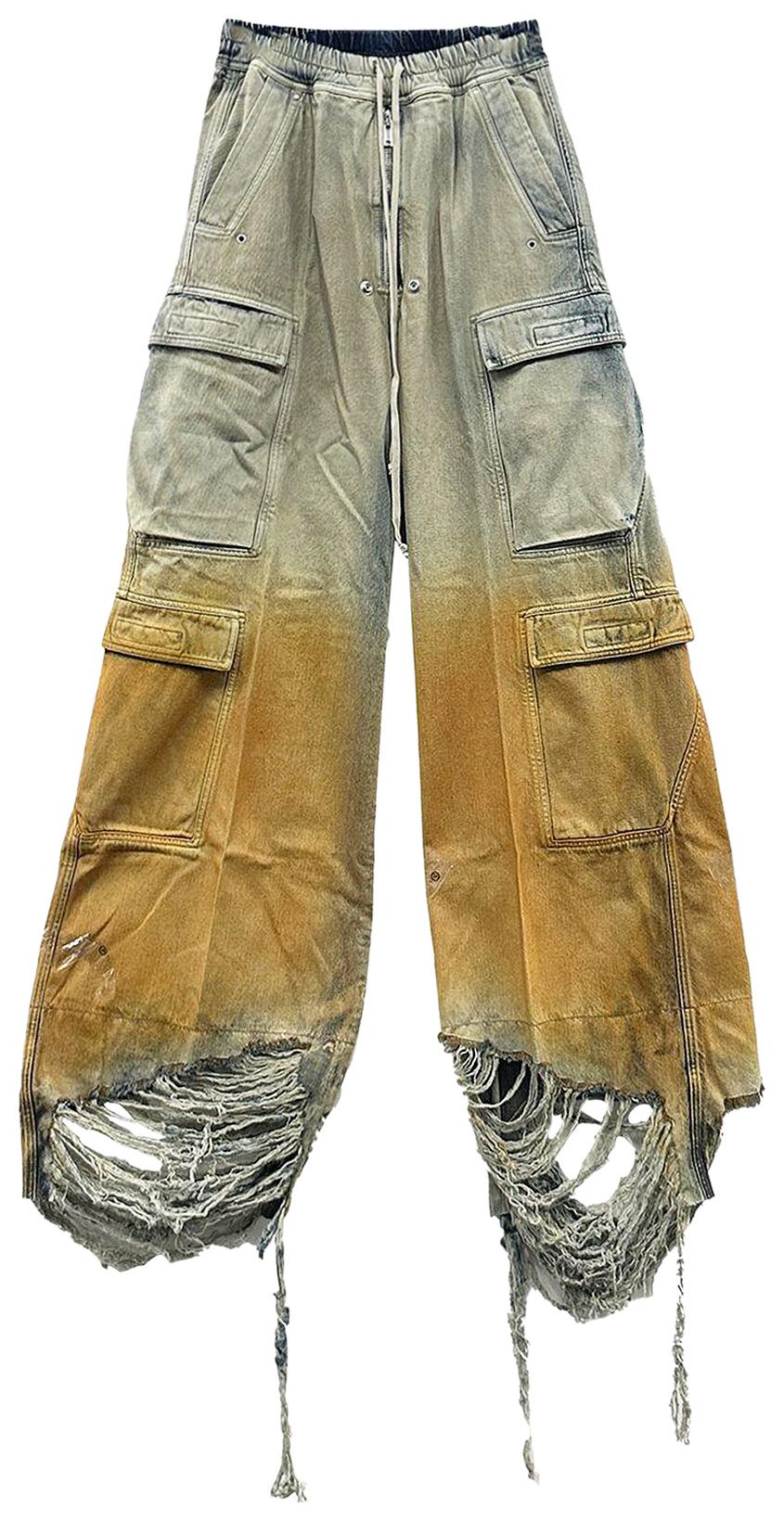 Buy Rick Owens DRKSHDW Denim Double Cargo Jumbo Pants 'Sky/Orange ...