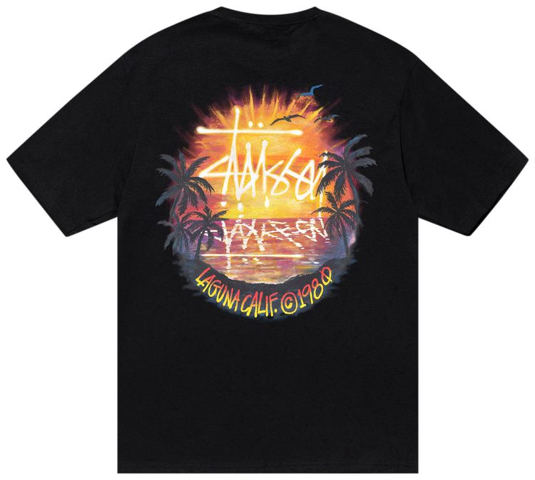 Buy Stussy Sunset Tee 'Black' - 1905062 BLAC | GOAT