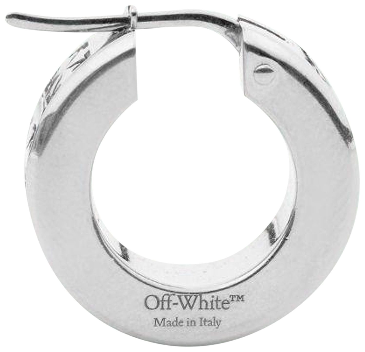 Buy Off-White Engraved Arrow Mono Earring 'Silver ...