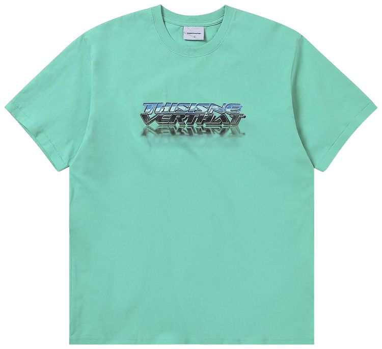 Buy thisisneverthat Metallic Logo Tee 'Mint' - TN241TTSST03 MINT | GOAT
