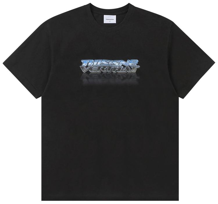 Buy thisisneverthat Metallic Logo Tee 'Black' - TN241TTSST03 BLAC | GOAT