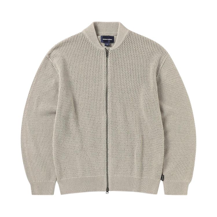 Buy thisisneverthat Net Knit Jacket 'Beige' - TN241KKNJK01 BEIG | GOAT