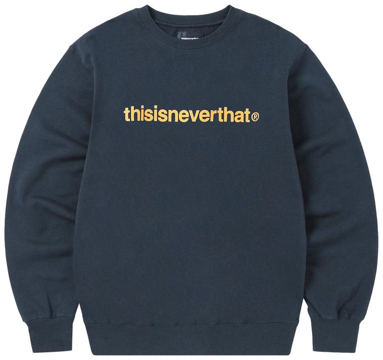 Buy thisisneverthat T-Logo LT Crewneck 'Navy' - TN240TSWCW01 NAVY | GOAT