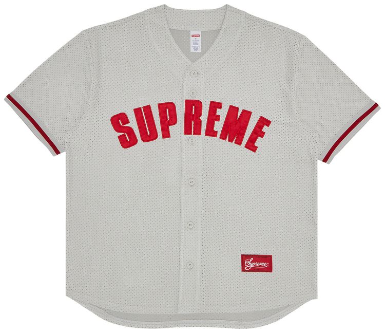 Buy Supreme Ultrasuede Mesh Baseball Jersey 'Grey' - SS24KN22 GREY | GOAT