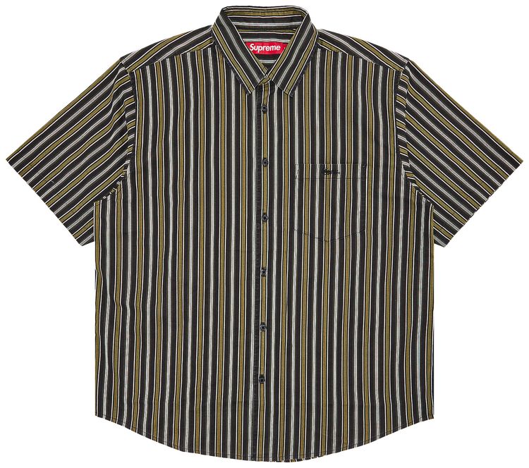 Buy Supreme Loose Fit Multi Stripe Short-Sleeve Shirt 'Black' - SS24S29 BLACK | GOAT