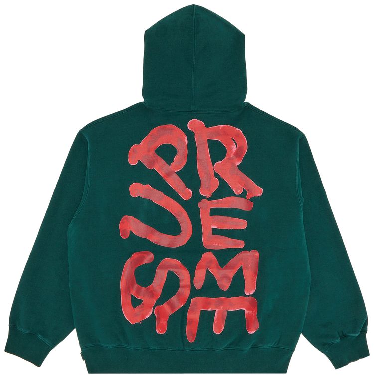 Buy Supreme Paint Hooded Sweatshirt 'Dark Green' - SS24SW49 DARK GREEN ...