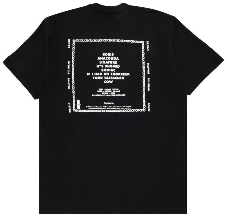 Buy Supreme x Melvins Bullhead Tee 'Black' - SS24T11 BLACK | GOAT