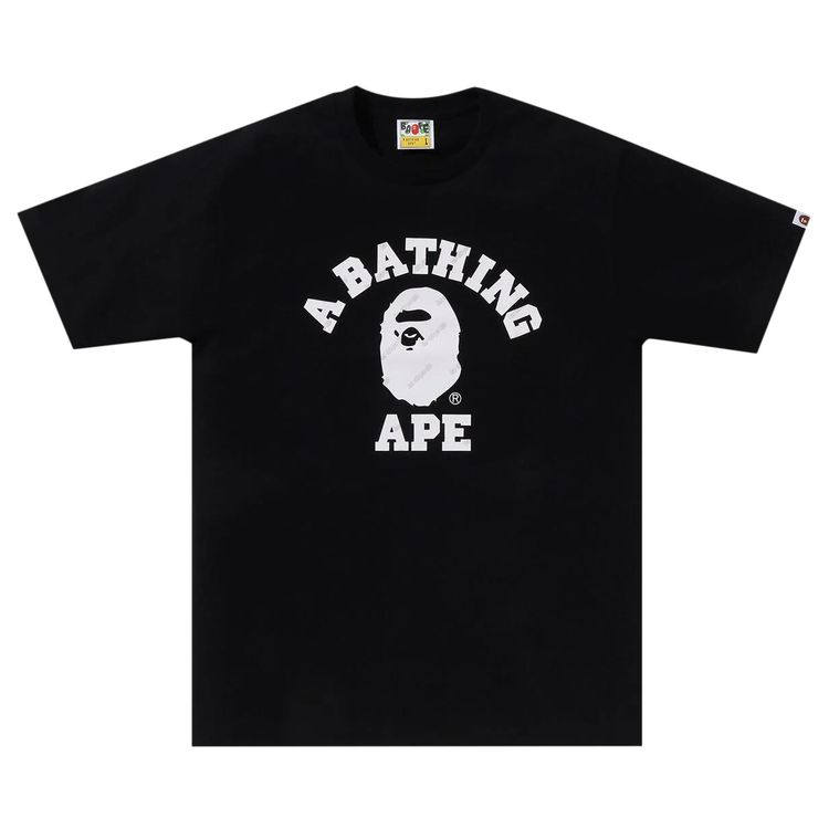 Buy BAPE Hexagram College Tee 'Black' - 1K30 110 033 BLACK | GOAT