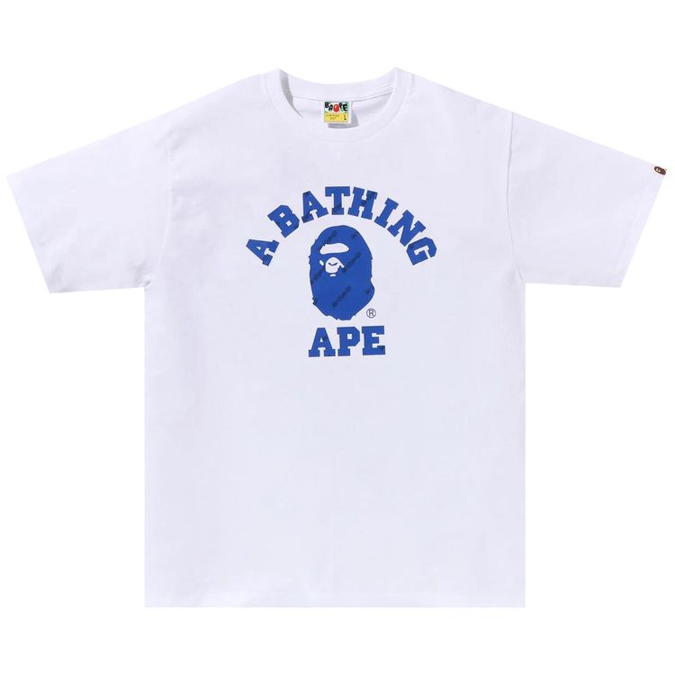 Buy BAPE Hexagram College Tee 'White' - 1K30 110 033 WHITE | GOAT