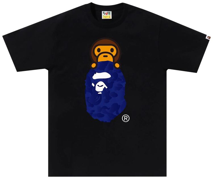 Buy BAPE Ink Camo Milo On Ape Head Tee 'Black' - 2K30 110 010 BLACK | GOAT