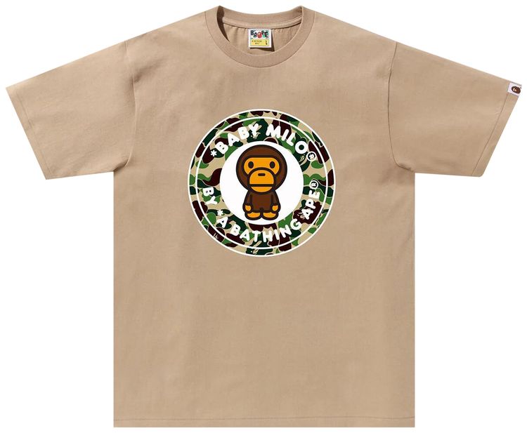 Buy Bape Abc Camo Milo Busy Works Tee Beigegreen 2k30 110 003