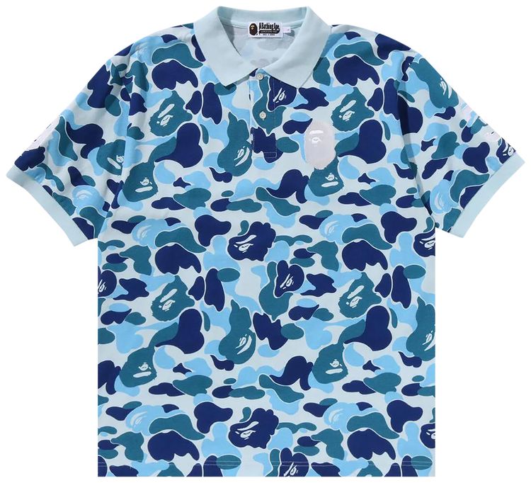 Buy BAPE ABC Camo Large Ape Head Polo 'Blue' - 1K30 112 002 BLUE | GOAT