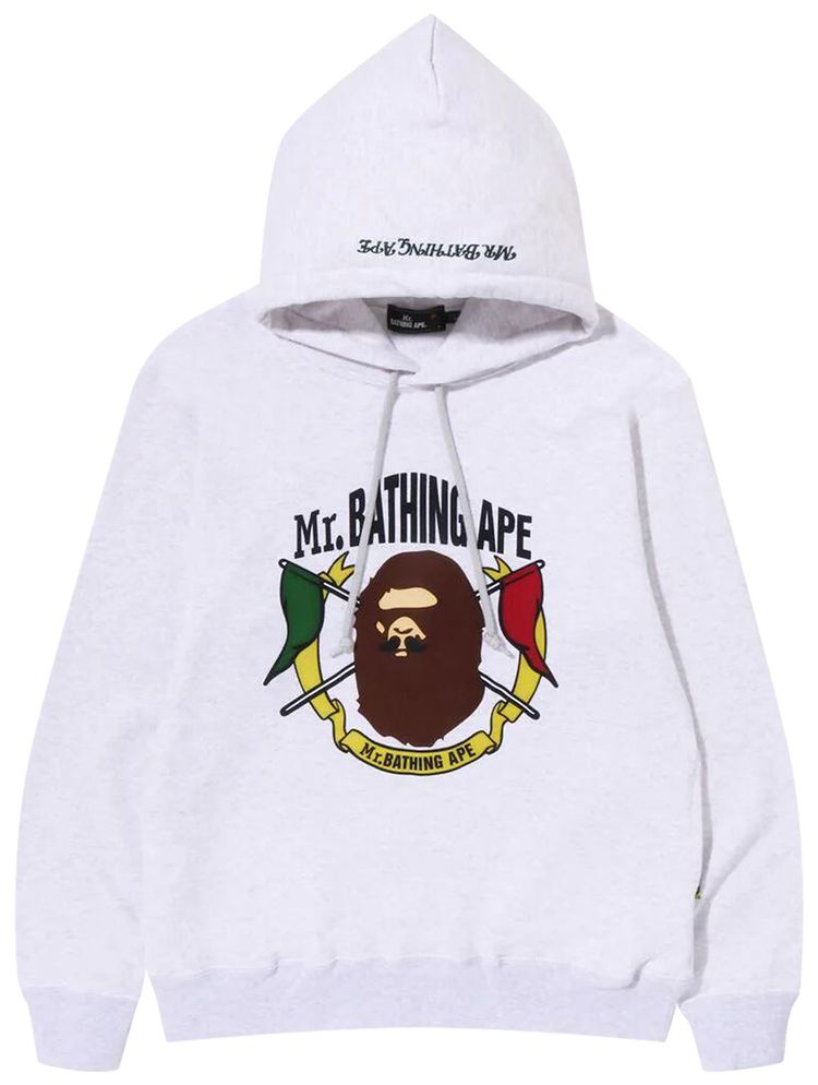Buy BAPE Mr. Bathing Ape Pullover Hoodie 'Grey' - 7I80 114 001 GREY | GOAT