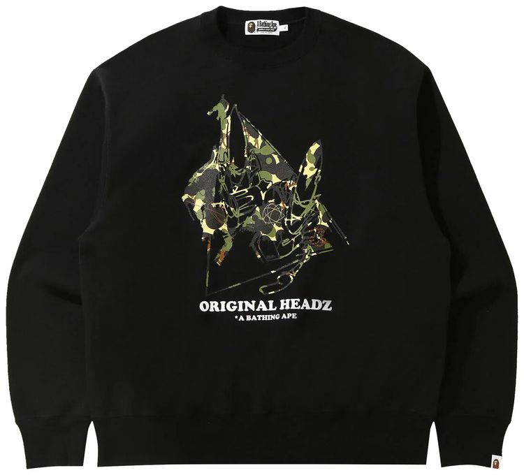 Buy BAPE Unkle Pointman Logo Relaxed Crewneck 'Black' - 1H23 113 902 ...