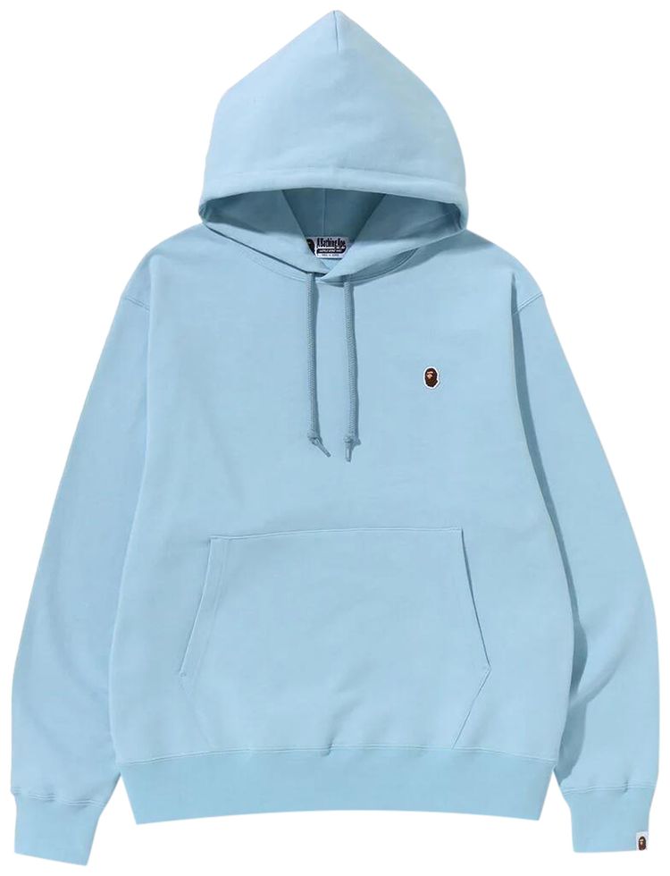 Buy Bape Ape Head One Point Relaxed Fit Pullover Hoodie Sax 1j30