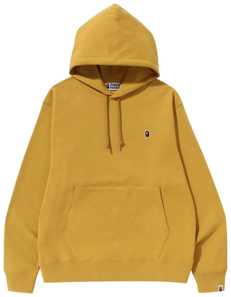 Buy Bape Ape Head One Point Relaxed Fit Pullover Hoodie Yellow 1j30