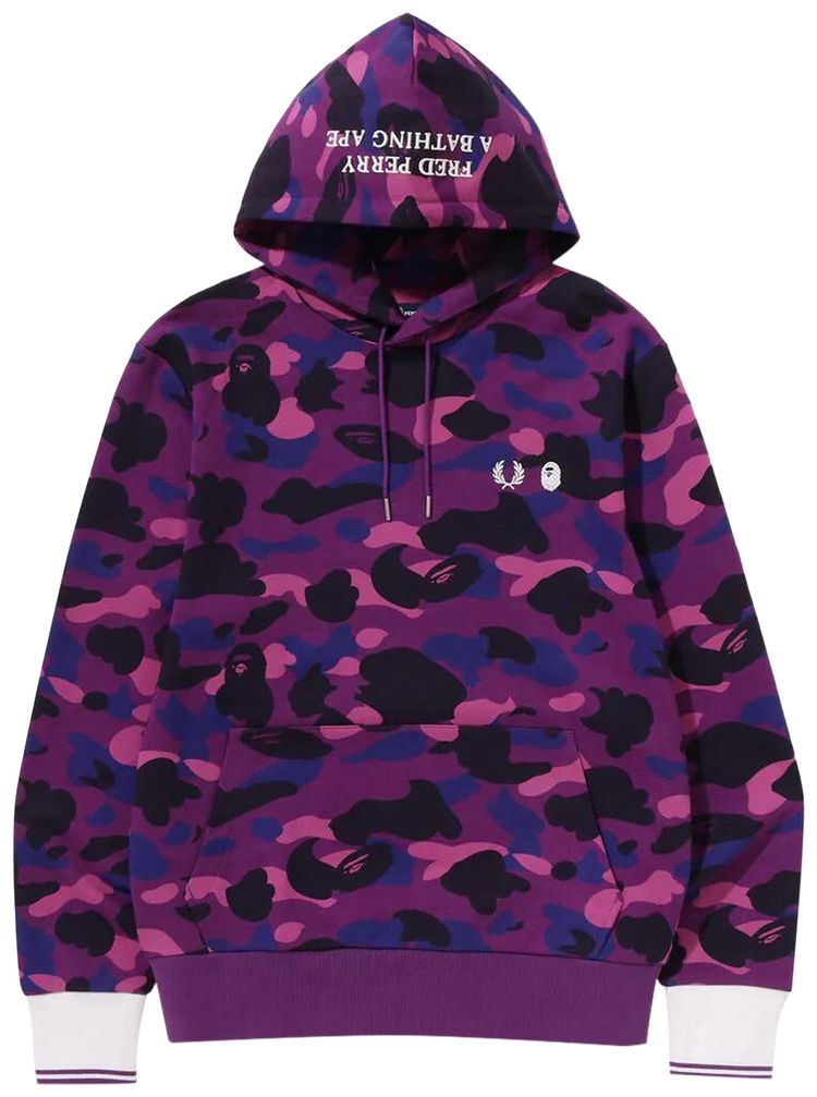 Buy BAPE x Fred Perry Color Camo Pullover Hoodie 'Purple' - 1J23 114 ...