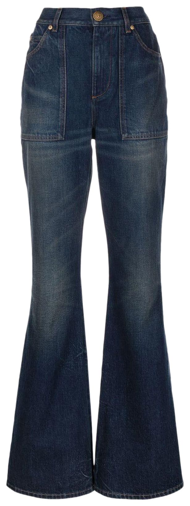 Buy Balmain Vintage Flared Denim Jeans Blue Bf0mj115dd63 6kd Goat