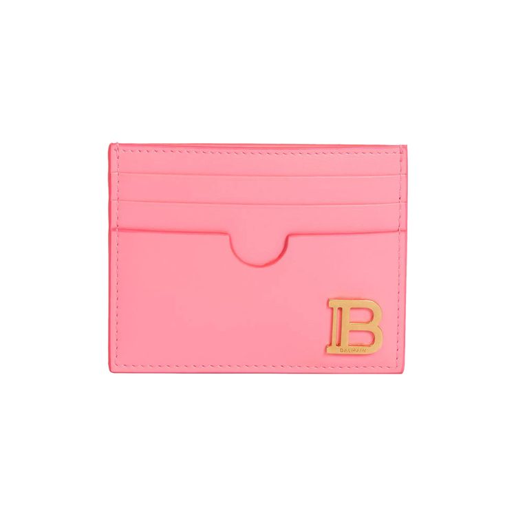 Buy Balmain B-Buzz Leather Card Holder 'Bubble Gum' - CN1MA195LSLX 437 ...