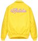 Buy Sp5der Debossed Web Leather Jacket 'Yellow' - M11OW006W2YL | GOAT