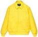 Buy Sp5der Debossed Web Leather Jacket 'Yellow' - M11OW006W2YL | GOAT