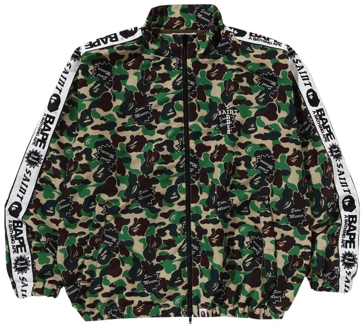 Buy BAPE x Saint Mxxxxxx ABC Camo Track Jacket 'Green' - 1K23 140 902 ...