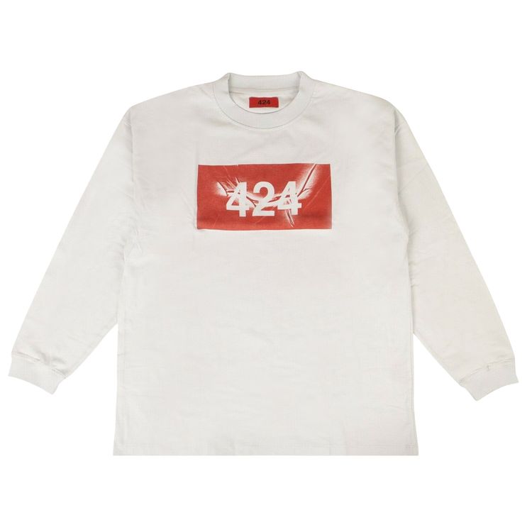 Buy 424 Label Long-Sleeve T-Shirt 'White' - 424C AW18 0035 WHIT | GOAT AU