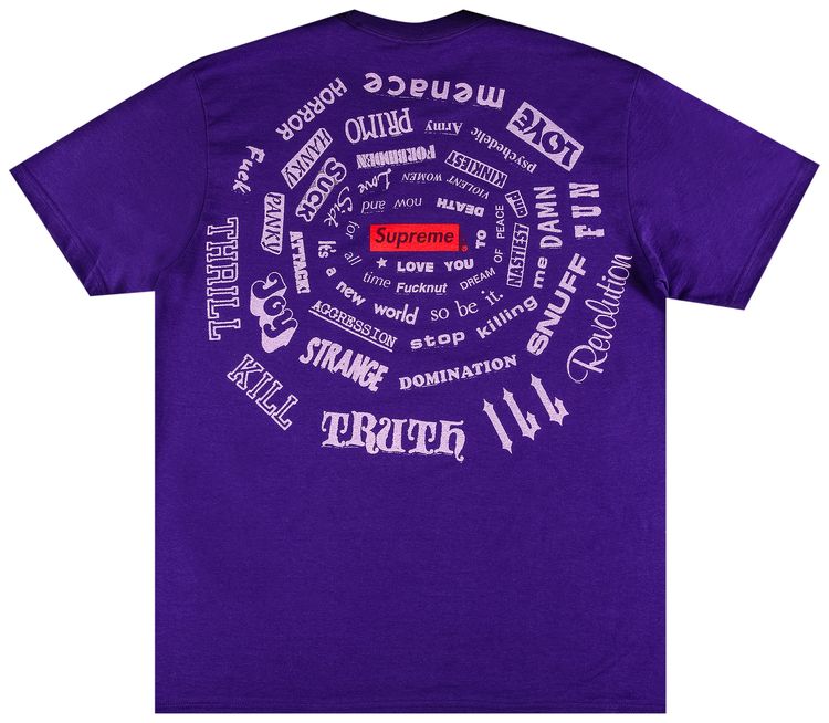 Buy Supreme Spiral Tee 'Purple' - SS21T42 PURPLE | GOAT