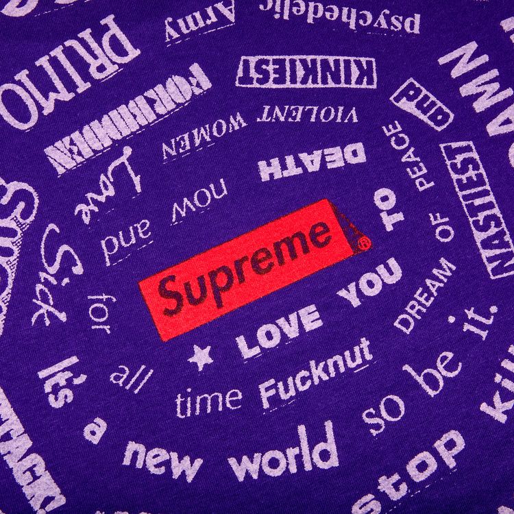 Buy Supreme Spiral Tee 'Purple' - SS21T42 PURPLE | GOAT