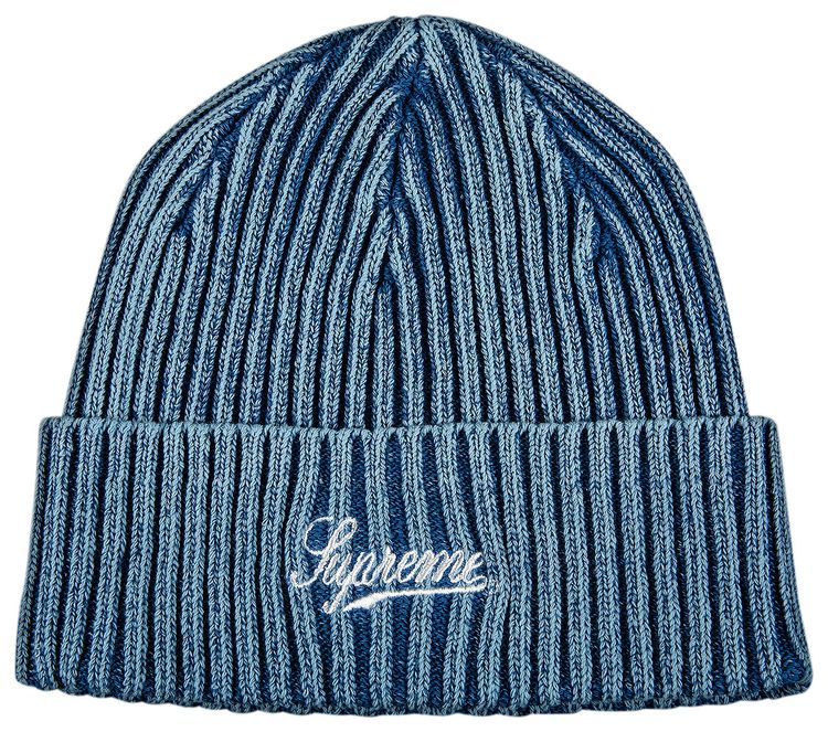 Buy Supreme Bleached Rib Beanie 'Navy' - SS21BN9 NAVY | GOAT