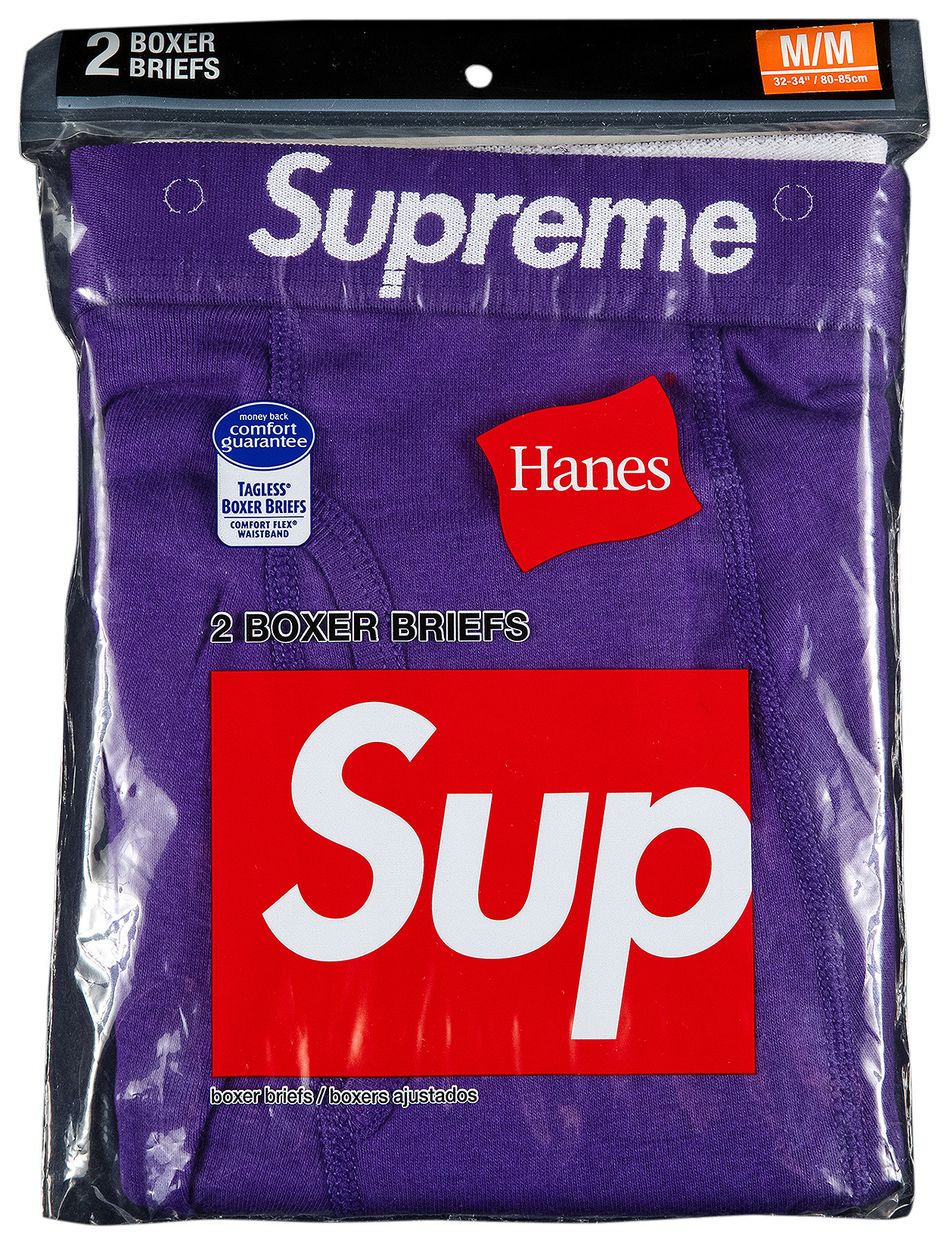 Buy Supreme x Hanes Boxer Briefs (2 Pack) 'Purple' - SS21A33 PURPLE | GOAT